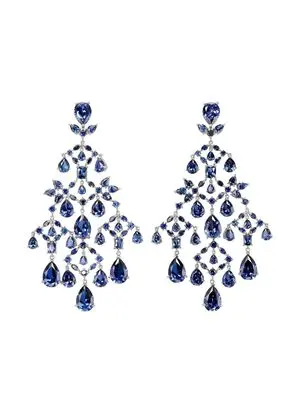 ANABELA CHAN 18k Gold And Rhodium Vermeil Sapphire Cascade Earrings
