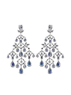 ANABELA CHAN 18k Gold And Rhodium Vermeil Sapphire Cascade Earrings