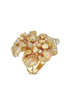 ANABELA CHAN 18kt Yellow Vermeil Bloomingdale Diamond Ring - Gold