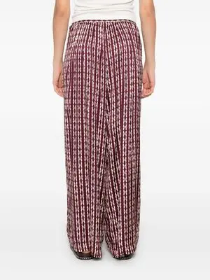 FORTE_FORTE Graphic-print Palazzo Trousers