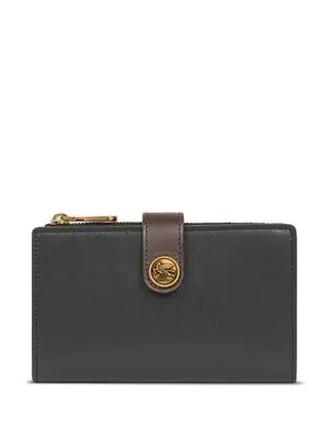 Etro Pegaso-motif Leather Wallet - Black
