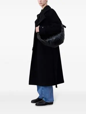 LEMAIRE Large Croissant Bag In Coated Cotton - Black
