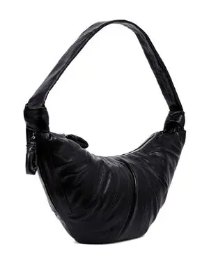 LEMAIRE Large Croissant Bag In Coated Cotton - Black