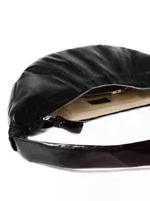 LEMAIRE Large Croissant Bag In Coated Cotton - Black