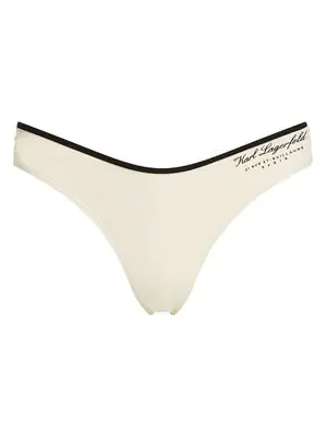 Karl Lagerfeld Hotel Karl Bikini Bottom - White