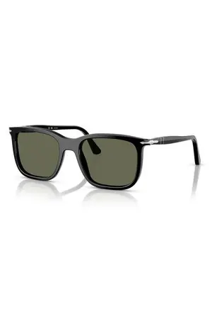 Persol 56mm Polarized Rectangle Sunglasses