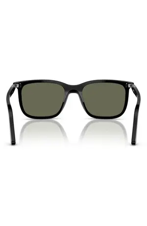 Persol 56mm Polarized Rectangle Sunglasses