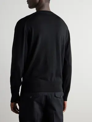 Ami Adc Logo-embroidered Merino Wool Sweater