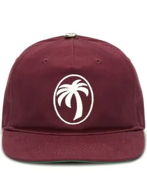 Palm Angels Palm-tree-print Baseball Cap - Red