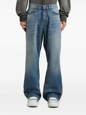 Palm Angels Curved Logo Loose-fit Jeans