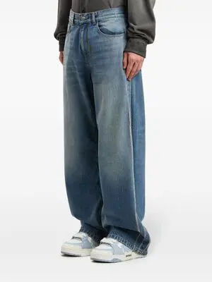 Palm Angels Curved Logo Loose-fit Jeans