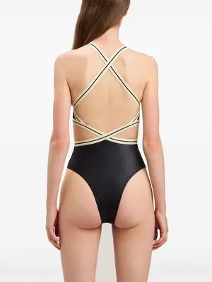 Palm Angels Curved-logo One-piece Swimsuit
