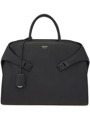 FERRAGAMO Hug Briefcase - Black