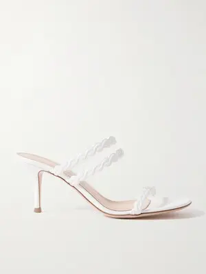 GIANVITO ROSSI Kai 75 Leather Mules - White