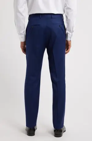 Samuelsohn Marine 110s Serge Wool Trousers - Navy