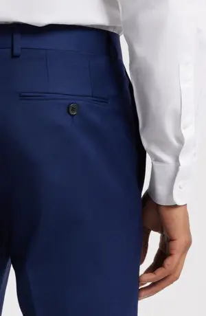 Samuelsohn Marine 110s Serge Wool Trousers - Navy