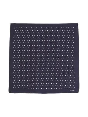 FURSAC Polka-dot Print Pocket Square - Blue
