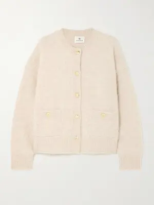 ANINE BING Bobbie Brushed Alpaca-blend Cardigan