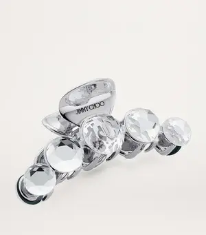 JIMMY CHOO Crystal-embellished Claw Clip - Silver
