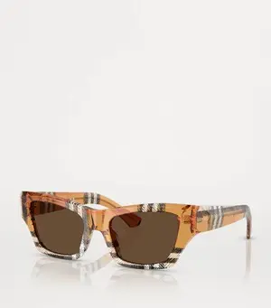 Burberry Acetate Square Cat Eye Sunglasses