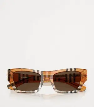 Burberry Acetate Square Cat Eye Sunglasses