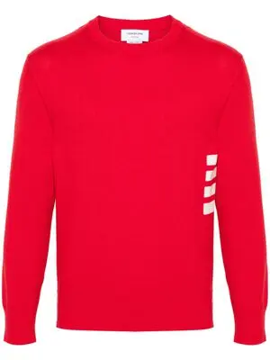 Thom Browne 4-bar Cotton Jumper - Red