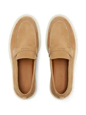 Versace Giuliano Suede Loafers - Neutrals