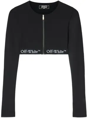 Off-White Logo-band Crop Top - Black