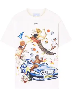 Off-White Fresco Car T-shirt - White