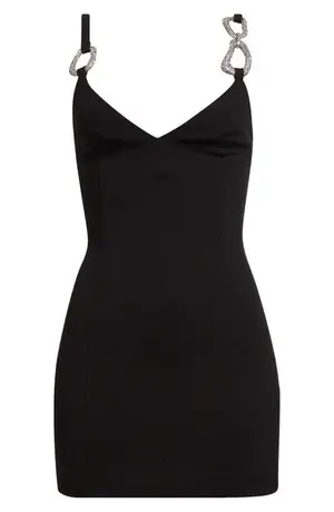 AREA Crystal Link Minidress
