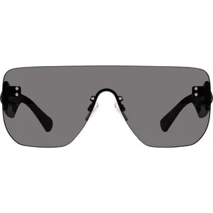 Kurt Geiger 99mm Oversized Shield Sunglasses - Black/ Smoke