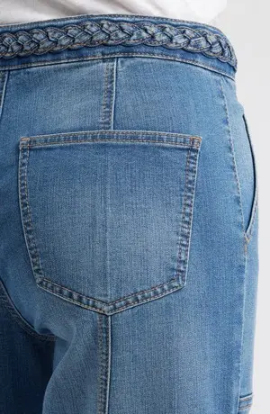 1822 Denim Raw Hem High-waist Wide-leg Jeans