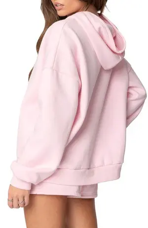 EDIKTED Mon Cheri Oversize Hoodie - Light-pink