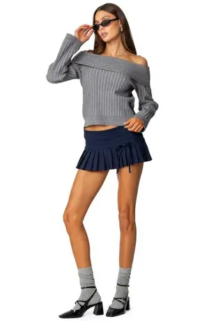 EDIKTED Side Bow Pleated Skort