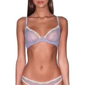 Fleur Du Mal Sheer Tulle Demi Bra - Daydream