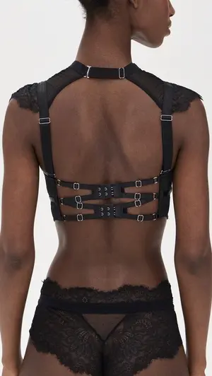 THISTLE AND SPIRE Minna Bodice Bra Top - Black