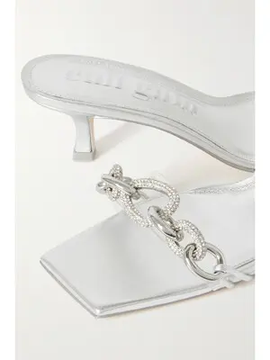 Cult Gaia Lynn Embellished Pvc Mules