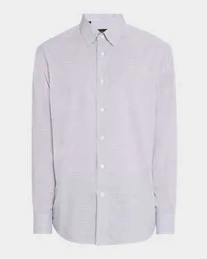 Brioni Cotton Micro-check Sport Shirt Flannel