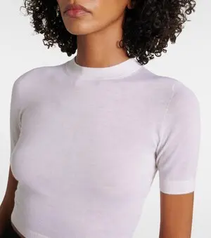 Alaïa Cropped Cashmere Top