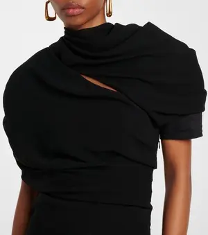 Jacquemus Castagna Draped Chiffon Minidress