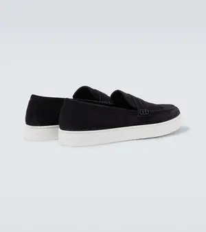 Manolo Blahnik Ellis Suede Penny Loafers