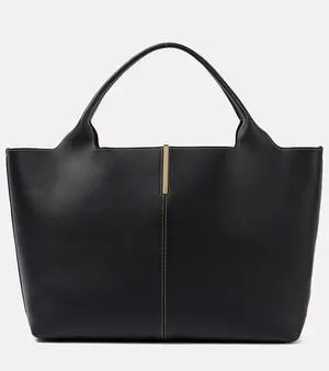 TOD'S Medium Leather Tote Bag - Black