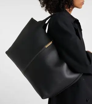 TOD'S Medium Leather Tote Bag - Black