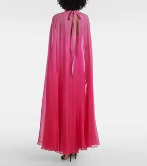 TOM FORD Ombre Cutout Silk Crepon Gown