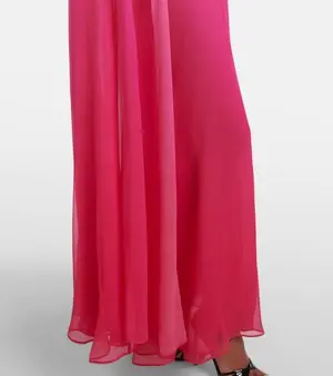 TOM FORD Ombre Cutout Silk Crepon Gown