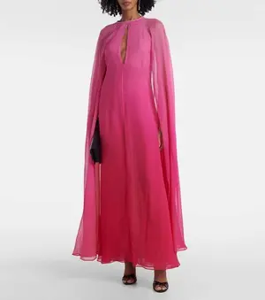 TOM FORD Ombre Cutout Silk Crepon Gown