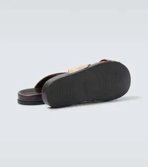 Manolo Blahnik Chiltern Suede Slides - Green