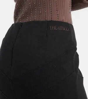 Attico Asymmetric Cotton Midi Skirt