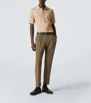 Herno Seersucker Straight Trousers