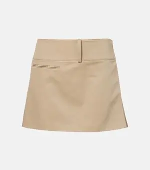 COURREGES Belted Polycotton Miniskirt